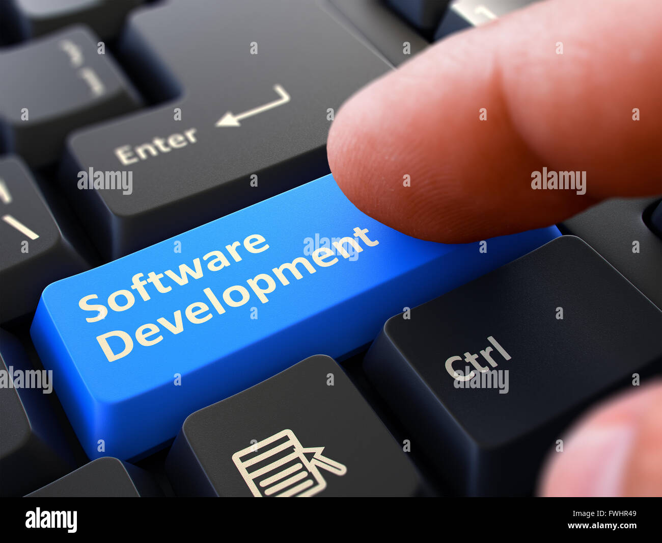 Software Development - Written on Blue Keyboard Key Stock Photo - Alamy