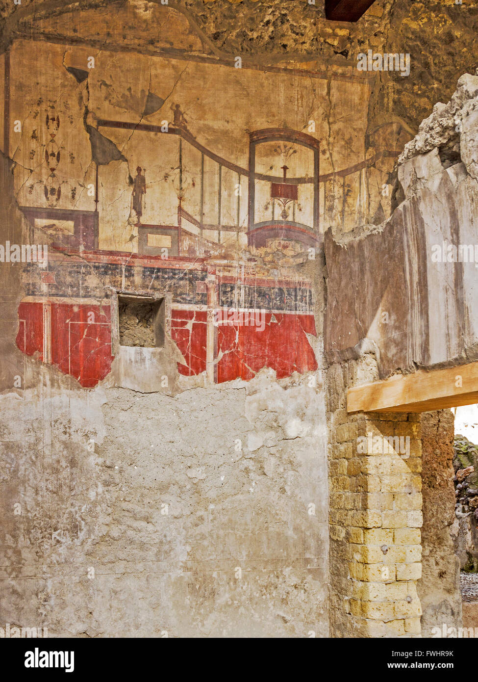 Wall painting Herculaneum Italy Stock Photo - Alamy