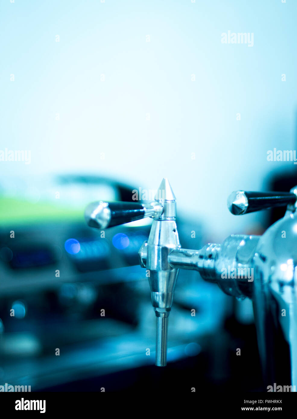 Draught beer pump tap in pub bar photo Stock Photo - Alamy