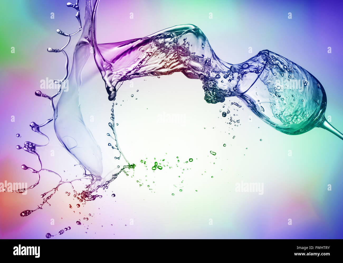 Colourful Water Splash Wallpaper