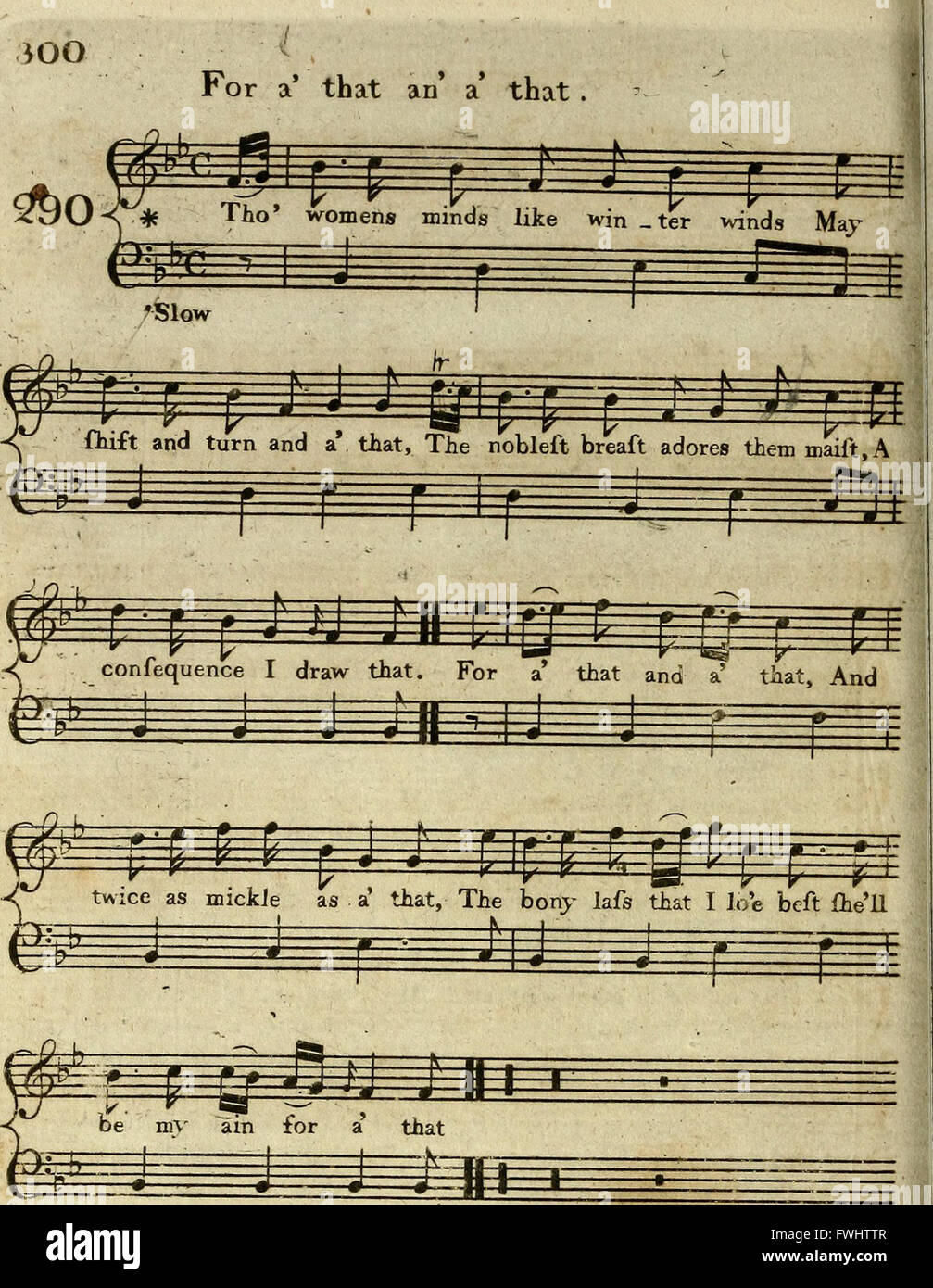 The 1790 publication of The Scots Musical Museum, featuring Scottish ...
