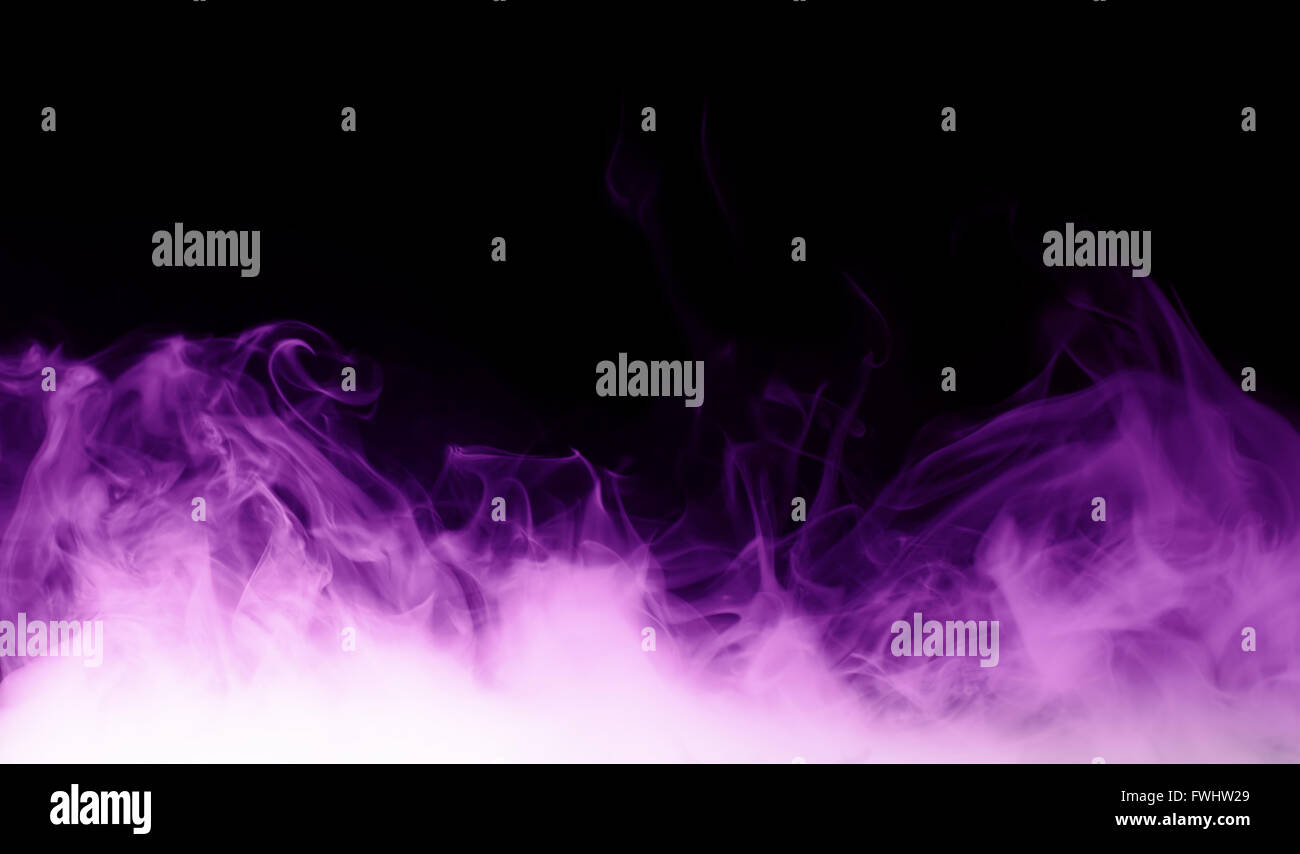 purple steam on the black background Stock Photo - Alamy