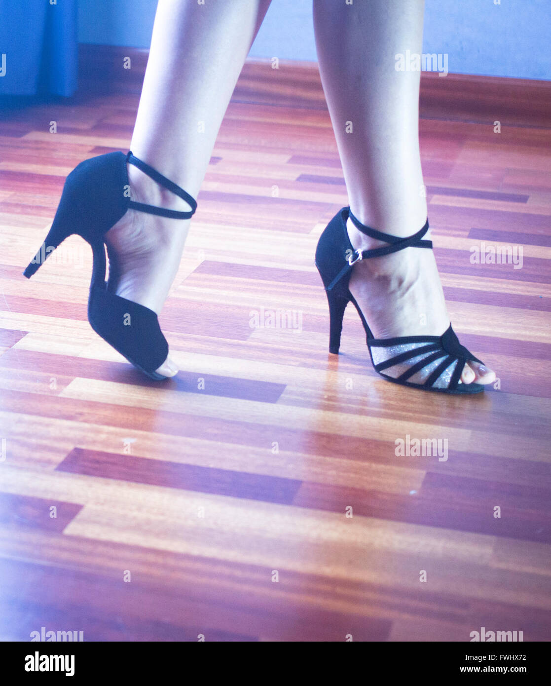 Female ballroom, standard, sport dance, latin and salsa dancer feet and ...