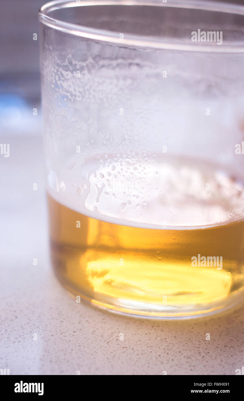 Half drunk beer pint table hi-res stock photography and images - Alamy