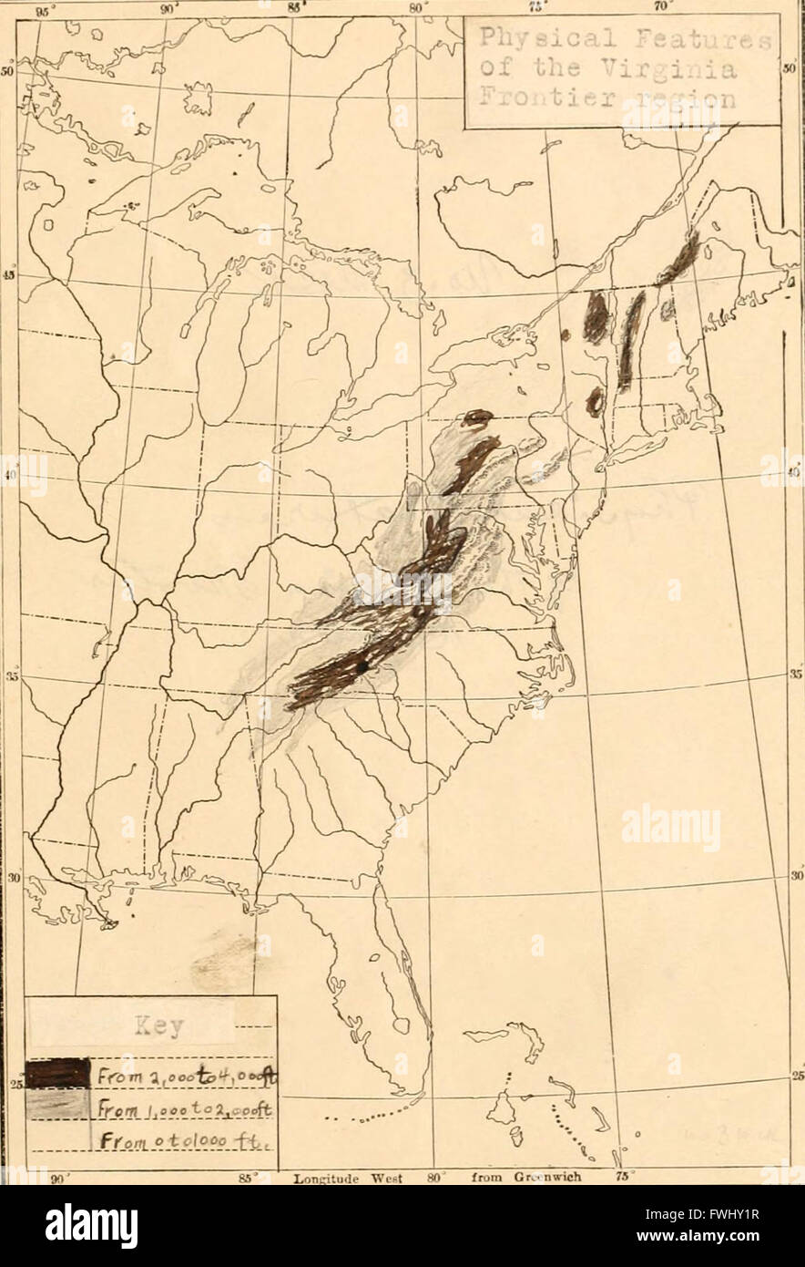 Map of virginia 1920 hi-res stock photography and images - Alamy