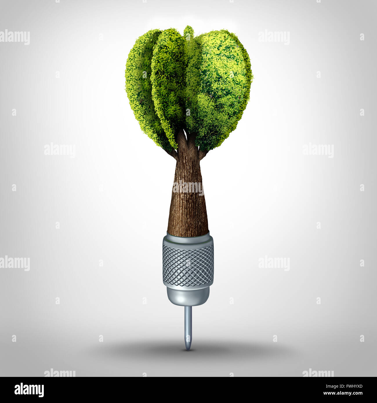 Environmental goal and green marketing success as a 3D illustration ...