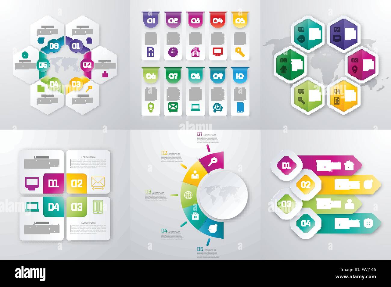 Set with infographics Stock Vector Image & Art - Alamy