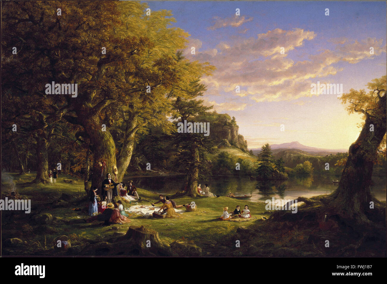 Thomas Cole - The Pic-Nic - Brooklyn Museum Stock Photo - Alamy