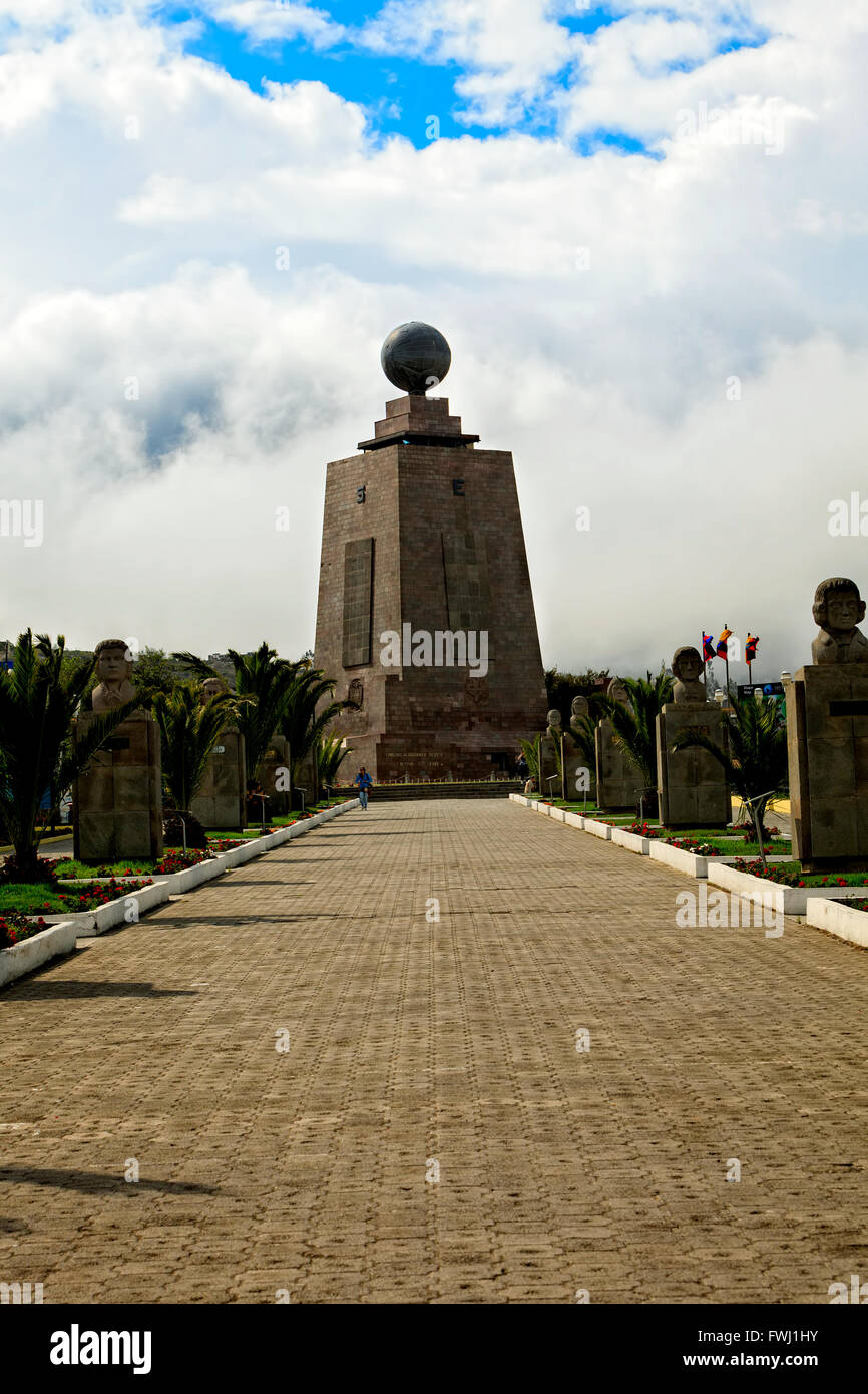 Giant Monument Of Center Of The World, Mitad Del Mundo, South America ...