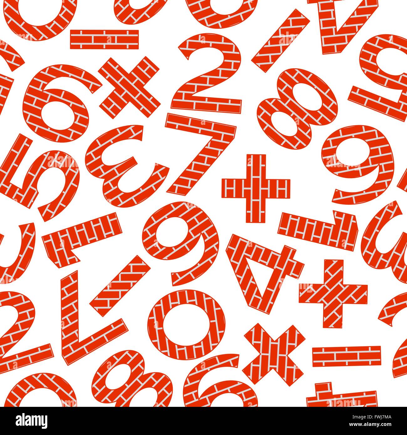 Numbers brick, seamless Stock Vector Image & Art - Alamy