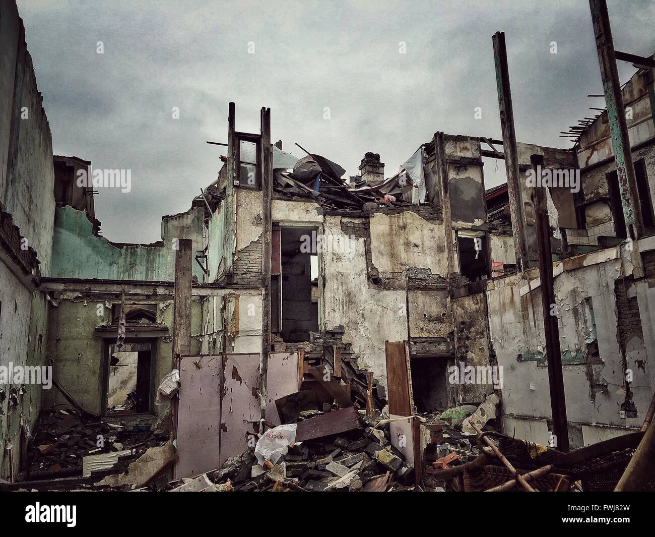 Building exterior architecture built structure damaged hi-res stock ...