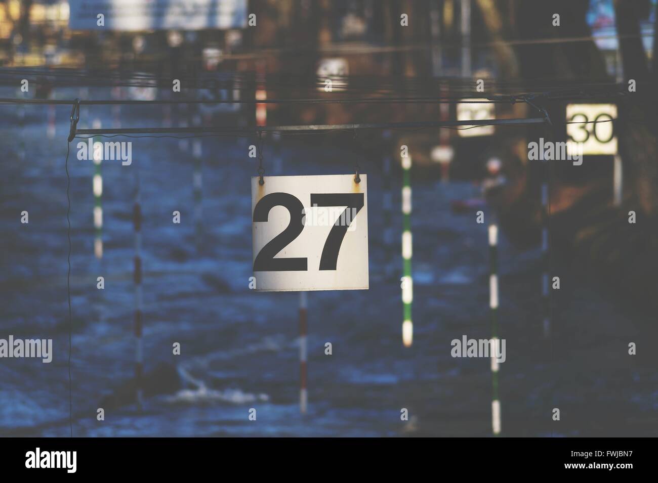 Numbers Hanging High Resolution Stock Photography and Images - Alamy