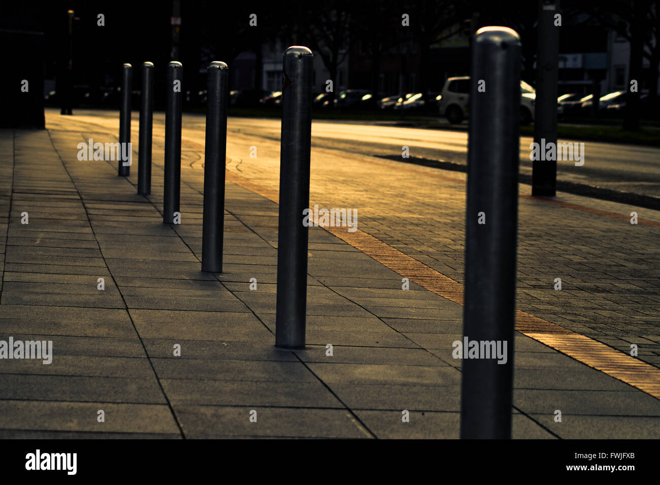 Bollards sidewalk bollard hi-res stock photography and images - Alamy