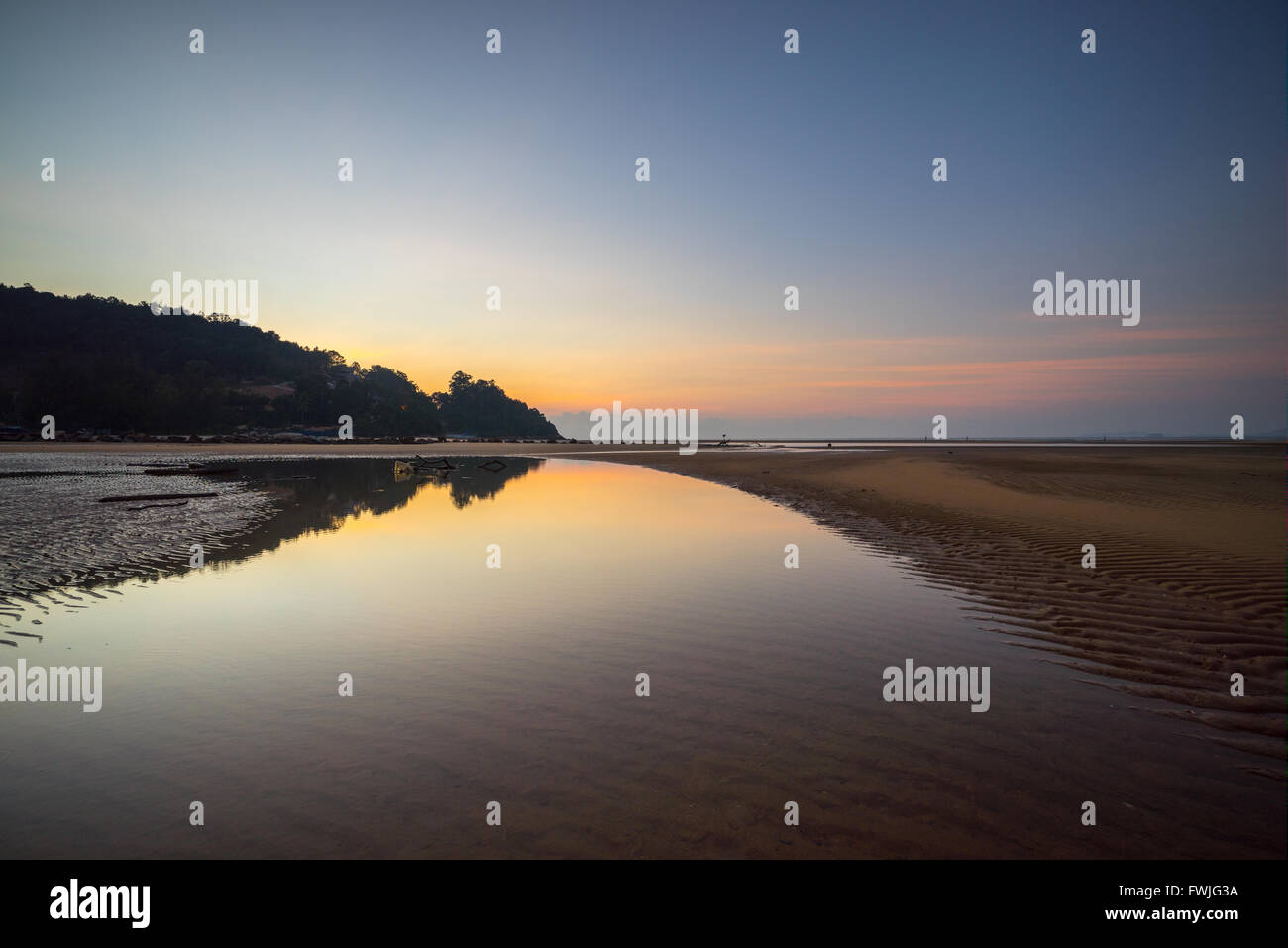 Sunrise in Cherating beach - a popular beach resort in Pahang, Malaysia ...