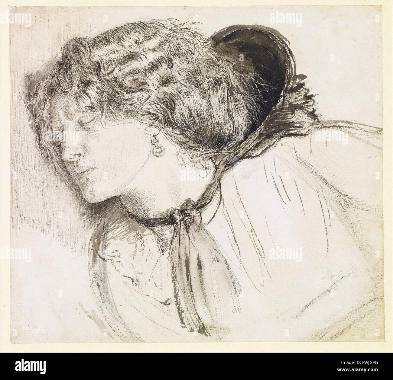 Dante Gabriel Rossetti - Found - Study for the Head of the Girl Stock ...