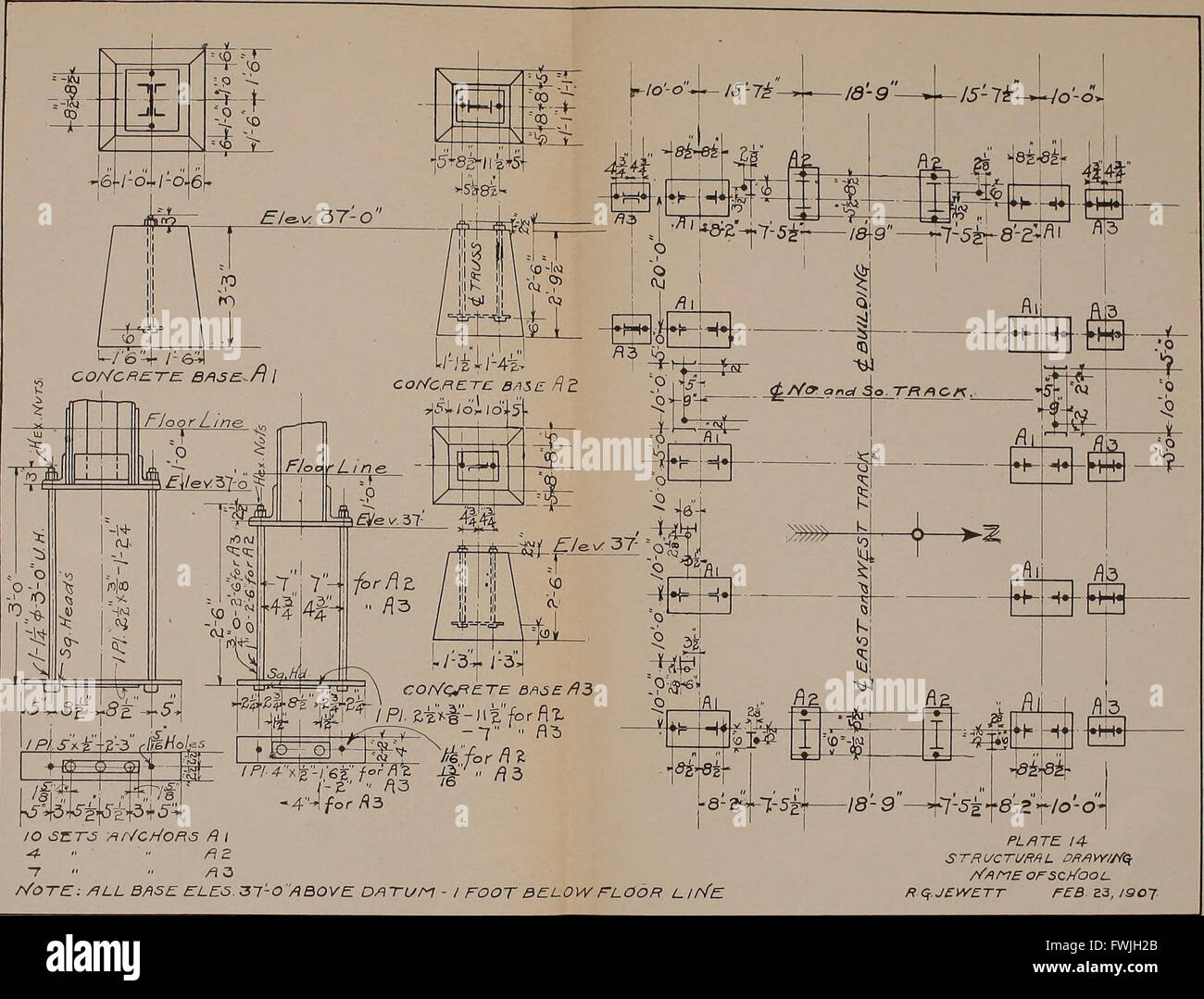 A course in structural drafting; (1907 Stock Photo - Alamy