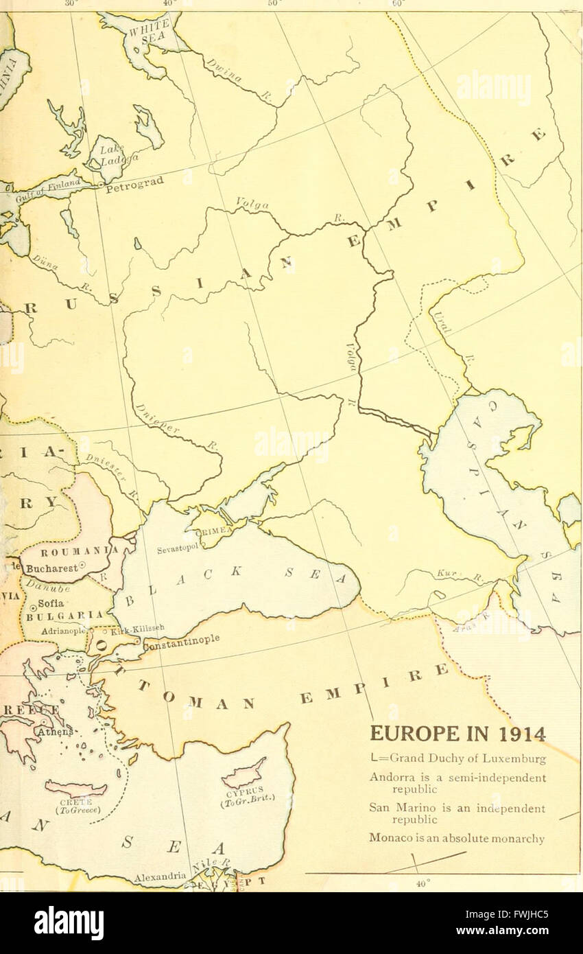 Map of europe 1920 hi-res stock photography and images - Alamy