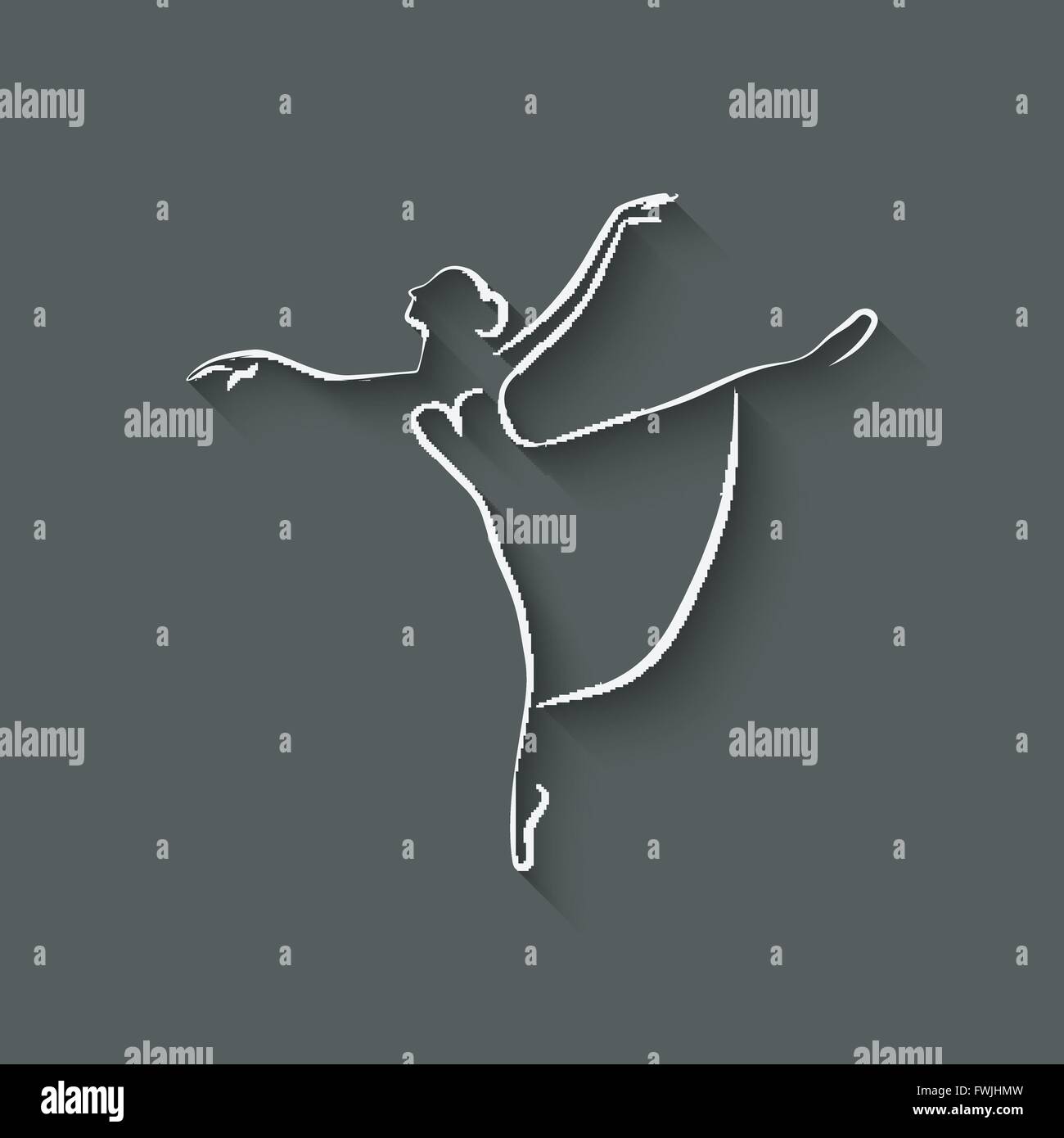 ballerina dancing studio symbol - vector illustration. eps 10 Stock ...