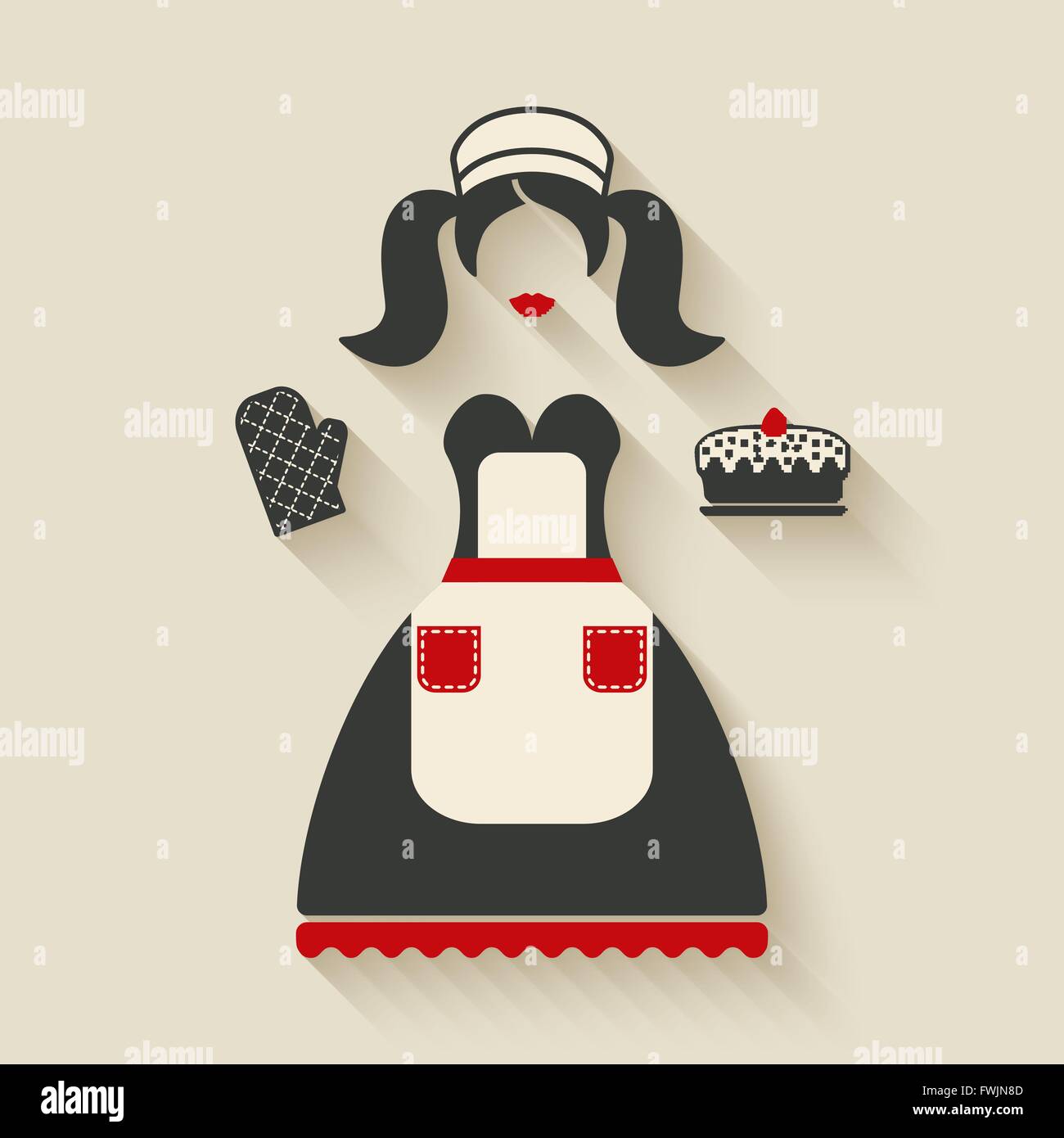 Retro woman cake Stock Vector Images - Alamy