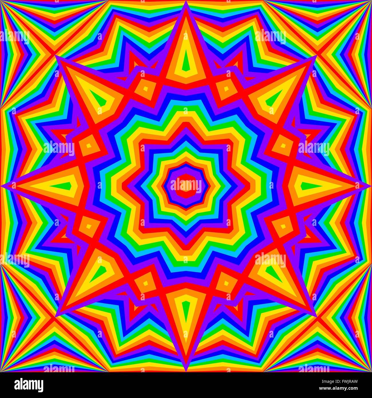 kaleidoscope bright rainbow background - vector illustration. eps 8 ...