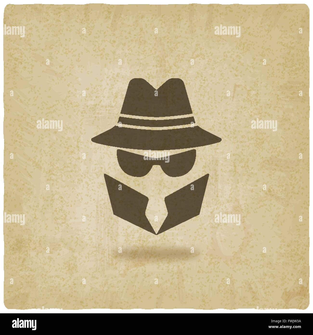 spy icon old background - vector illustration. eps 10 Stock Vector ...