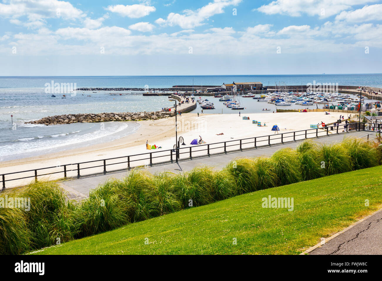 Views from Langmoor and Lister Gardens Lyme Regis Dorset England UK ...