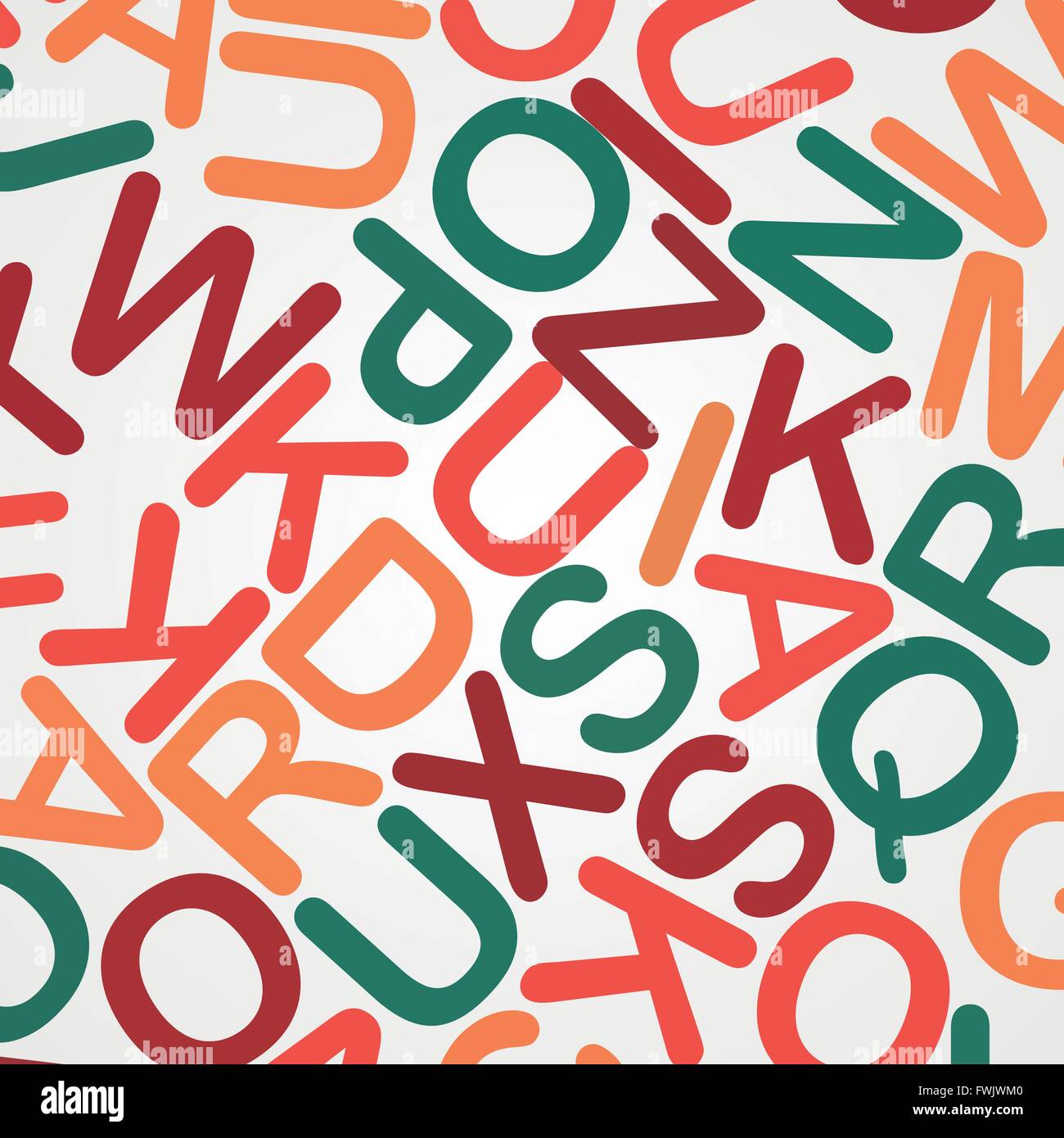 Abstract Education background multicolor Lettersоn White vector ...