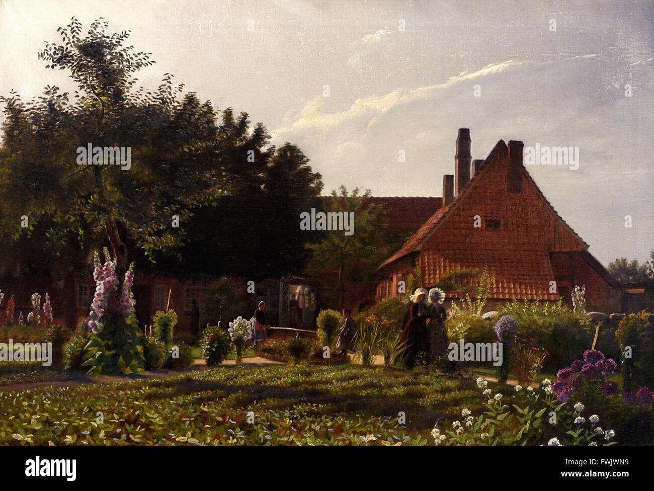 Kristian Zahrtmann - Grandmother's Garden - Bornholms Kunstmuseum Stock ...