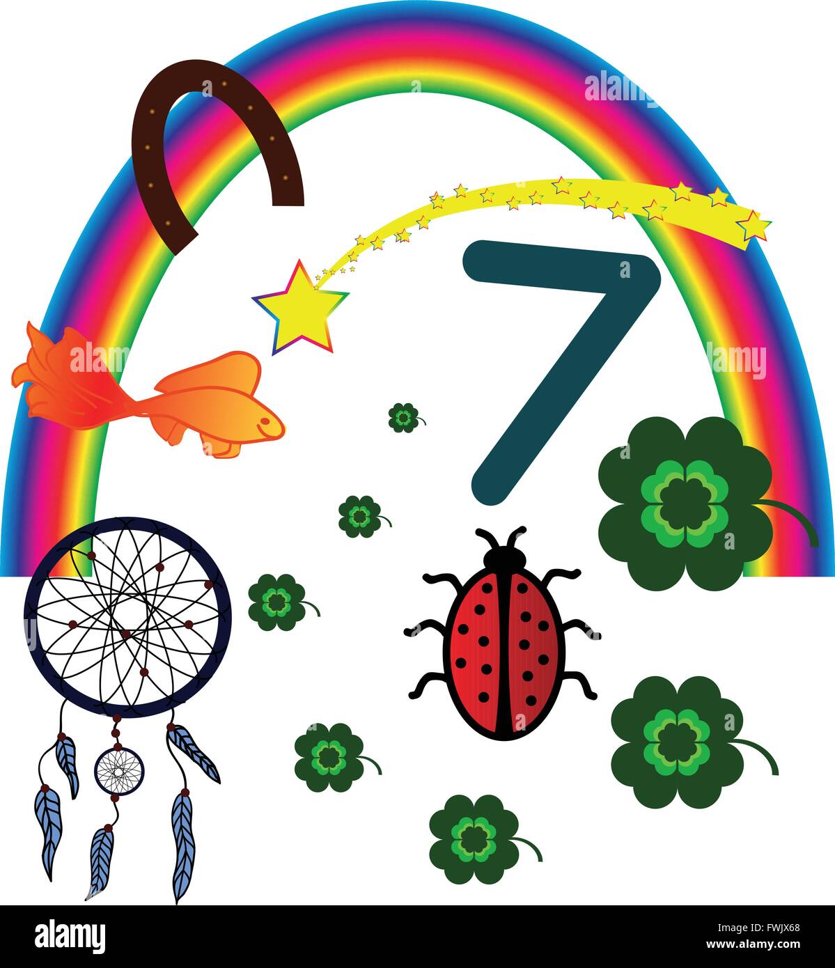 symbols of luck Stock Vector Image & Art - Alamy