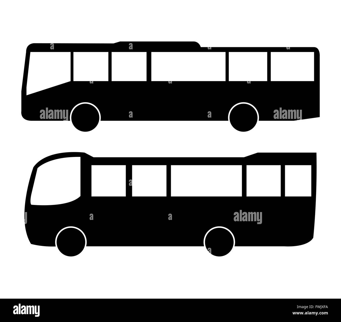 bus icon on white background Stock Photo - Alamy