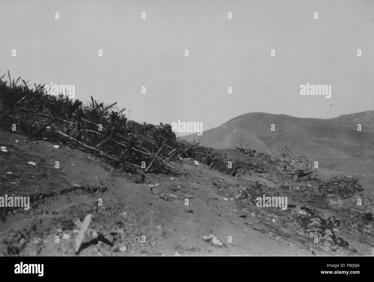 WWI front line trenches between the Italian and Austro Hungarian armies ...
