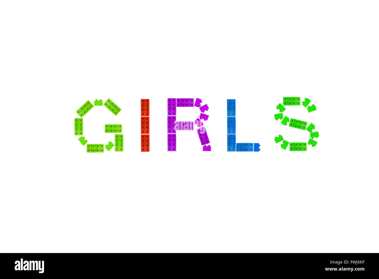 Girls written in lego hi-res stock photography and images - Alamy