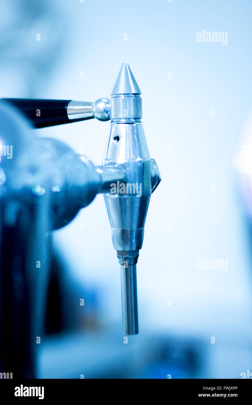 Draught beer pump tap in pub bar photo Stock Photo - Alamy