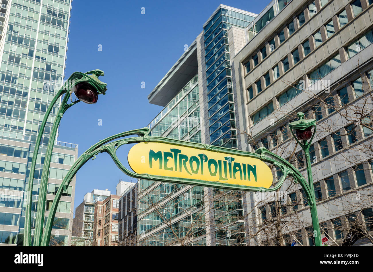 Montreal, Canada - 6th march 2016: Square Victoria Subway Station ...