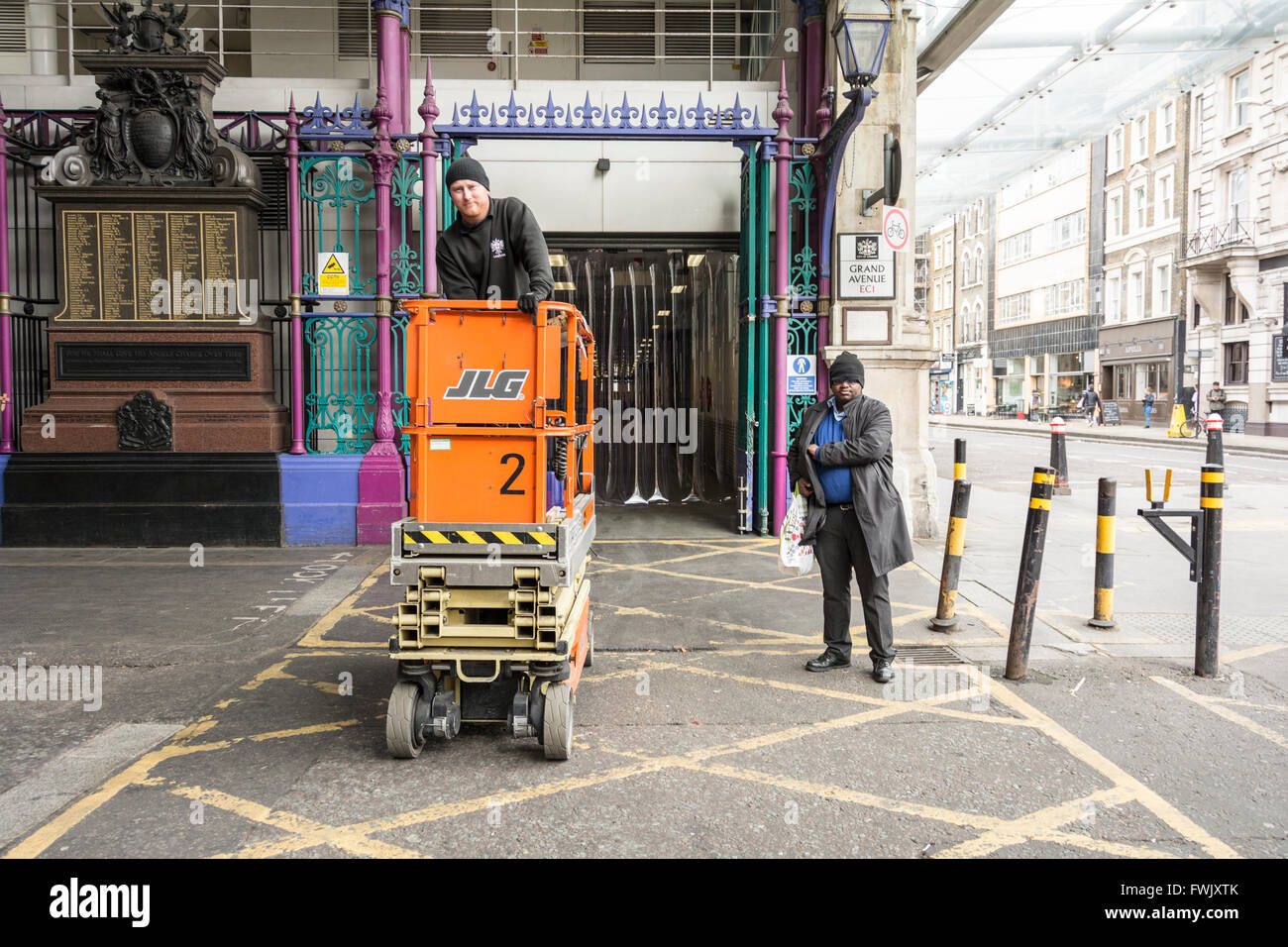 Porters in the Smithfield Meat Market in Central London, UK Stock Photo ...