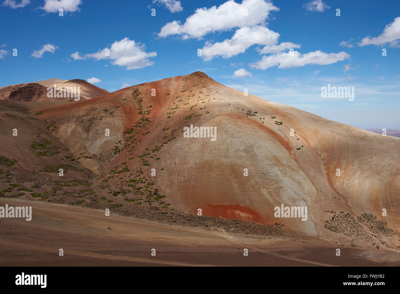 Colourful desert landscape in Lauca National Park, Chile Stock Photo ...