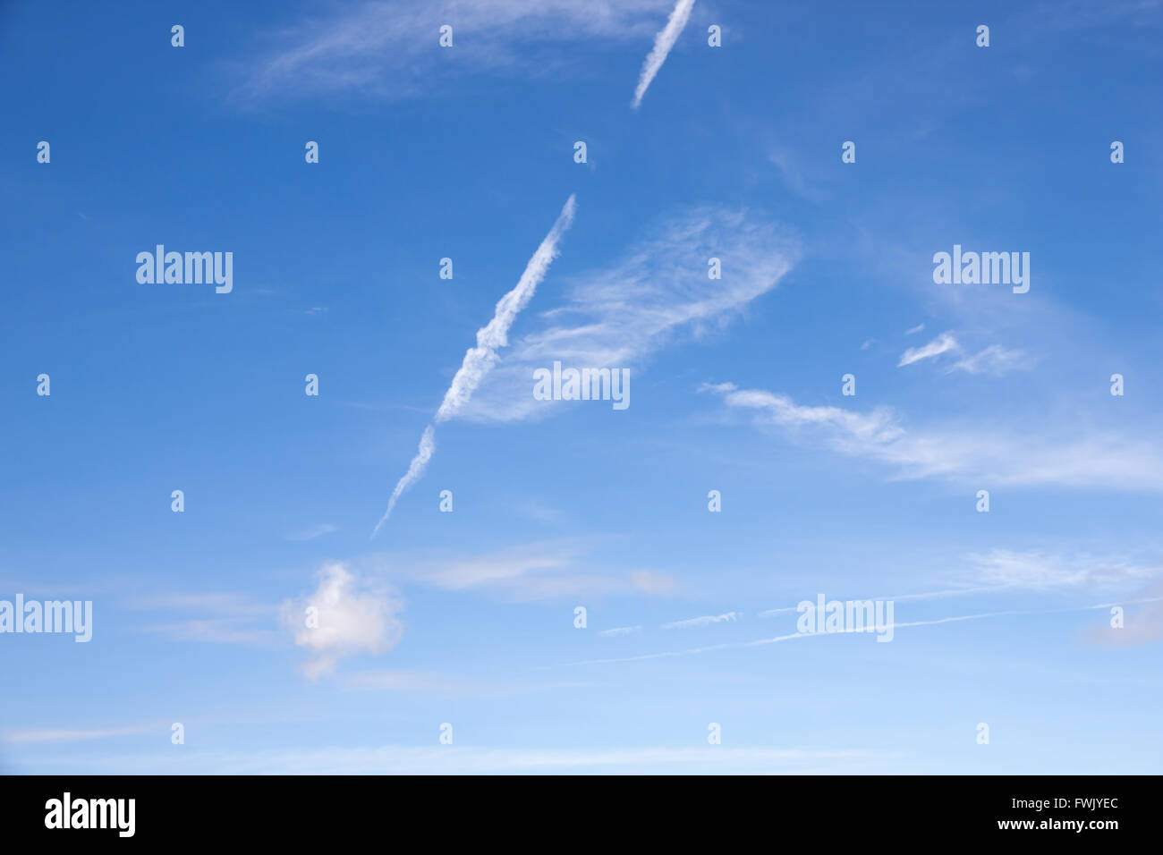 Beauty peaceful sky with white clouds great as background Stock Photo ...