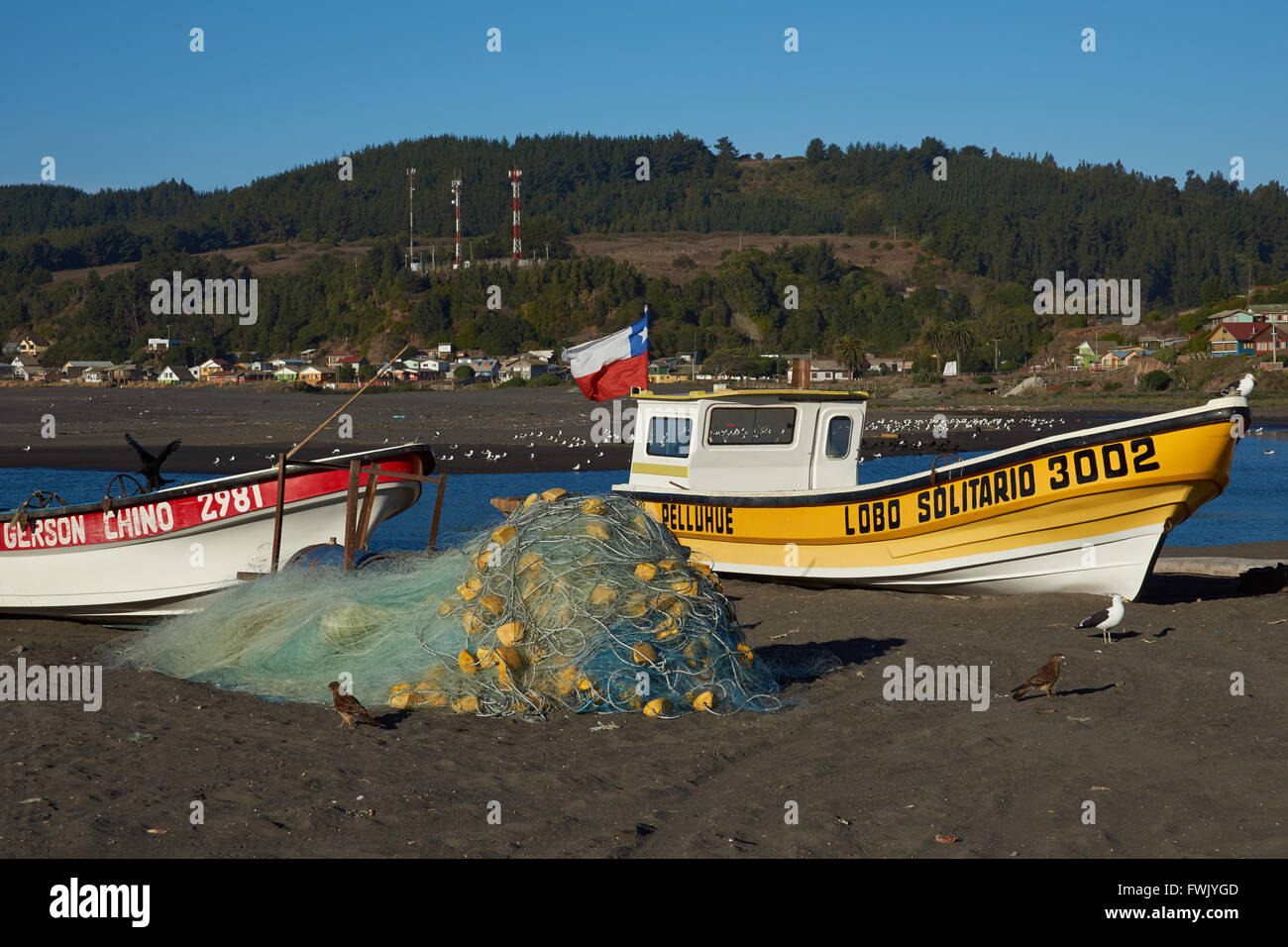 Fishing Boats on the Beach Stock Photo - Alamy