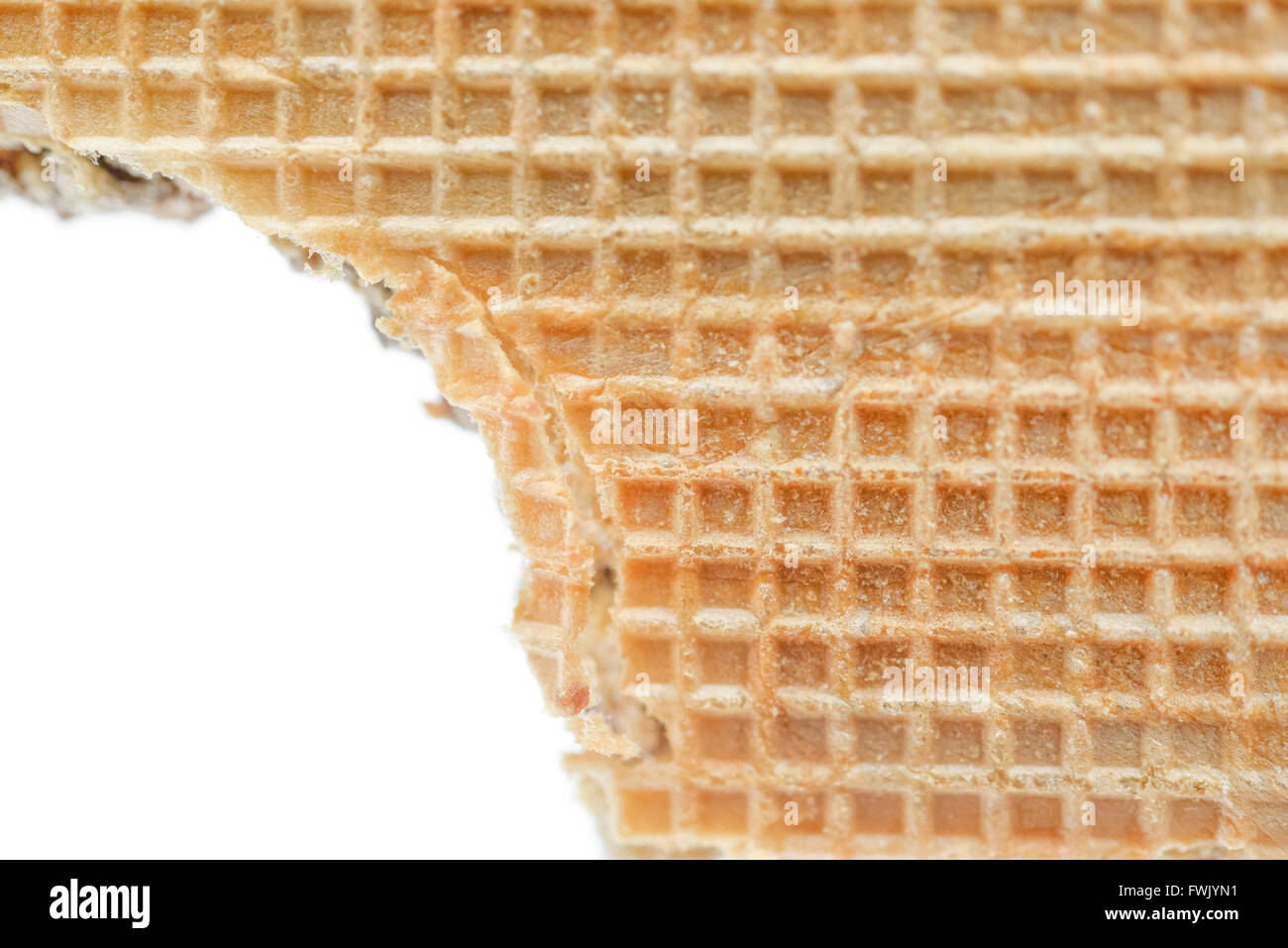 wafer block with a bite on a white background Stock Photo - Alamy