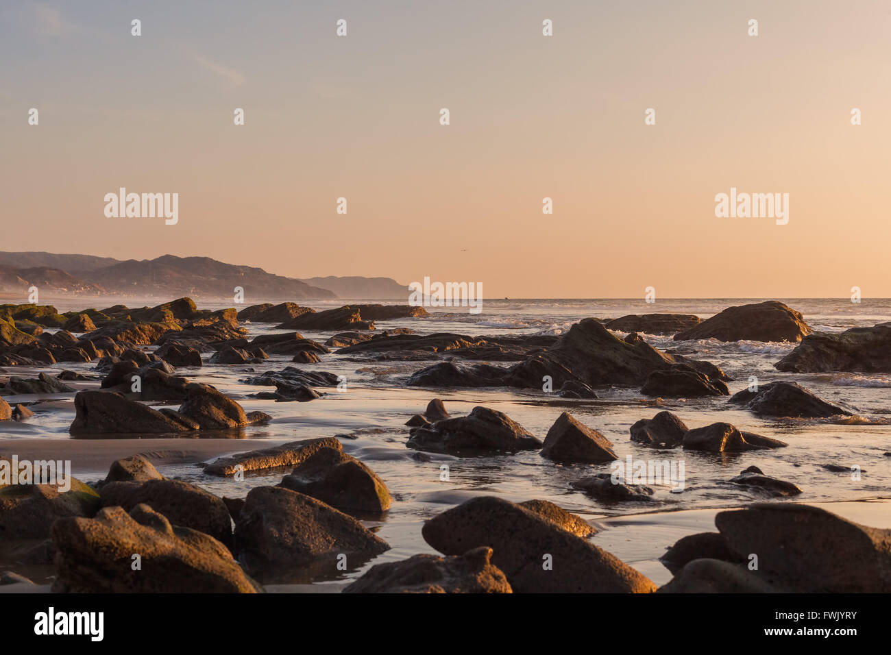 Sunset Over The Pacific Ocean, Ecuador, South America Stock Photo - Alamy