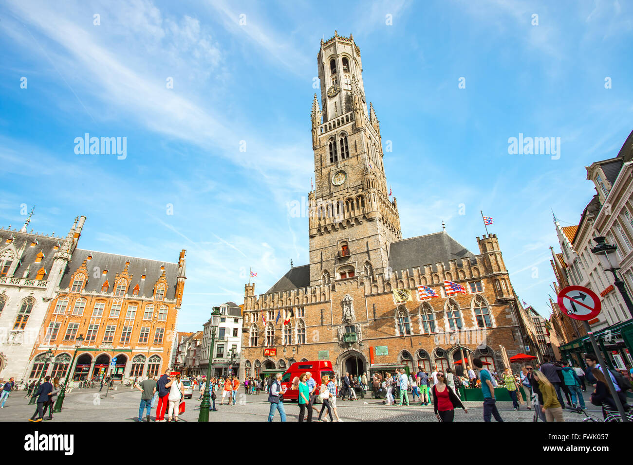 Clock tower bruges hi-res stock photography and images - Alamy