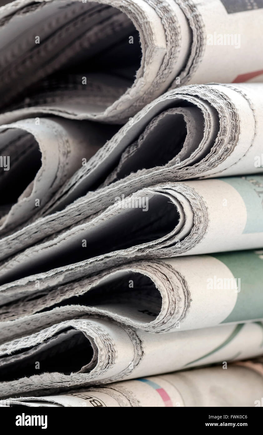 newspapers in close up view Stock Photo - Alamy