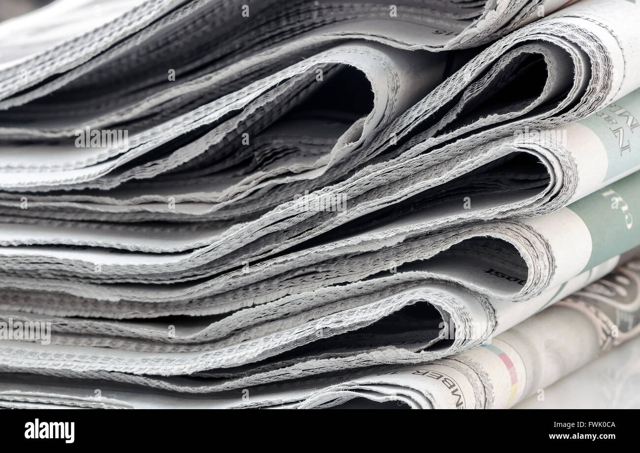 newspapers in close up view Stock Photo - Alamy