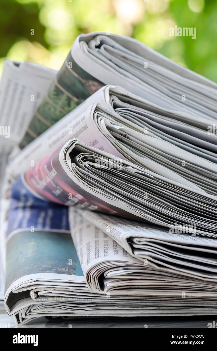 Closeup view newspaper headline hi-res stock photography and images - Alamy
