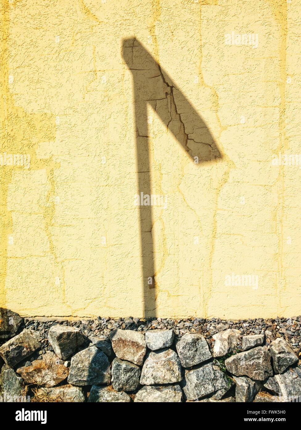 Shadow Of Object On Wall Stock Photo - Alamy