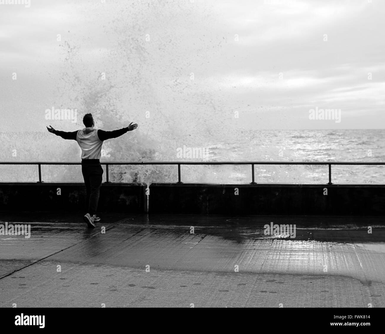 Person splash Black and White Stock Photos & Images - Alamy