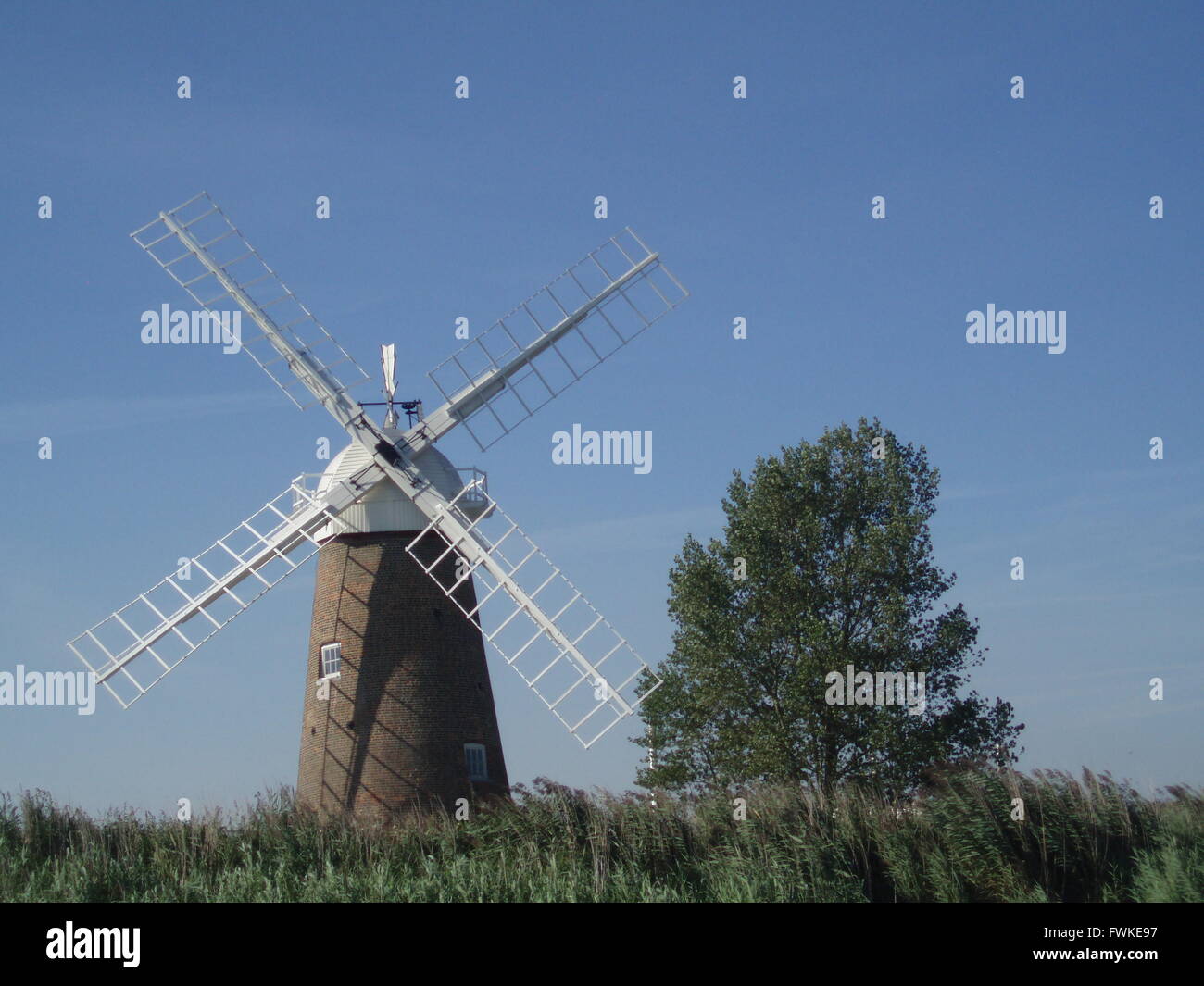 Windmill in Norfolk Stock Photo - Alamy