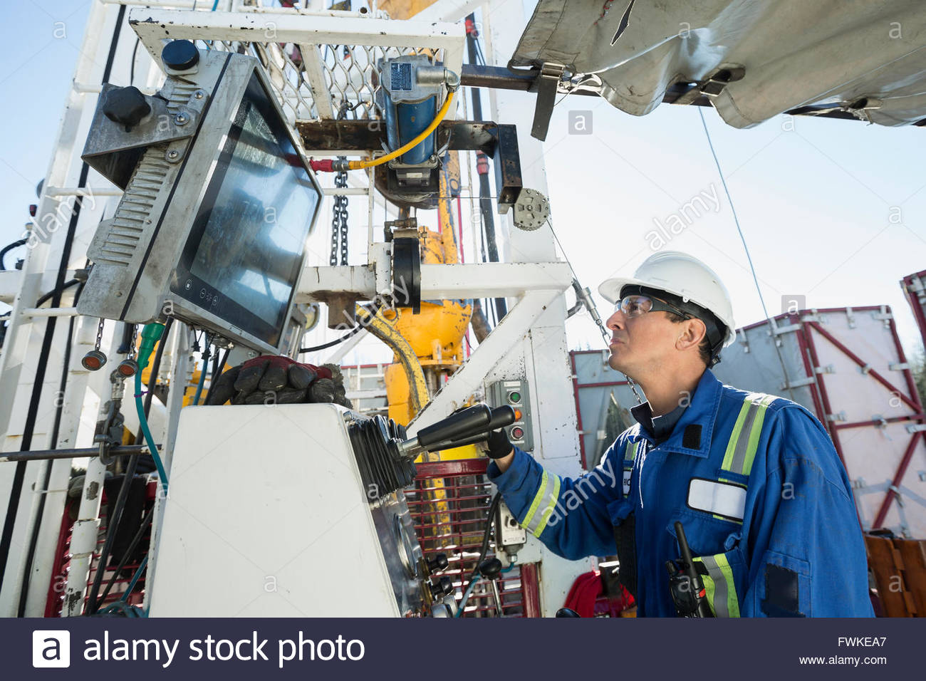 Oil engineer computer hi-res stock photography and images - Alamy