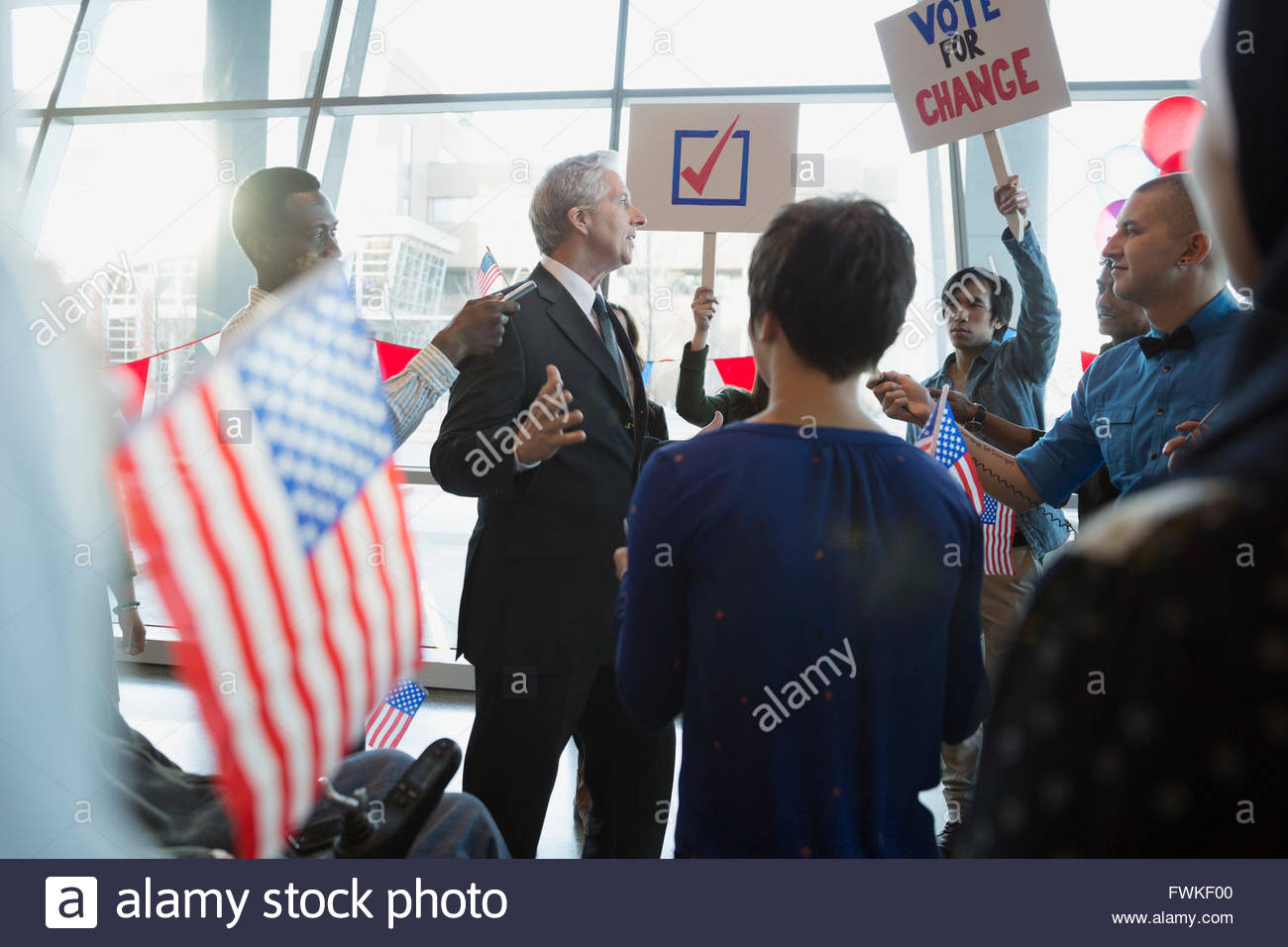 Elected official talking hi-res stock photography and images - Alamy