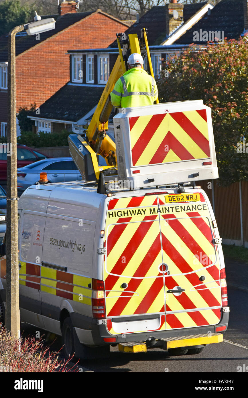 Contractor for Essex County Council worker high vis jacket on Cherry ...